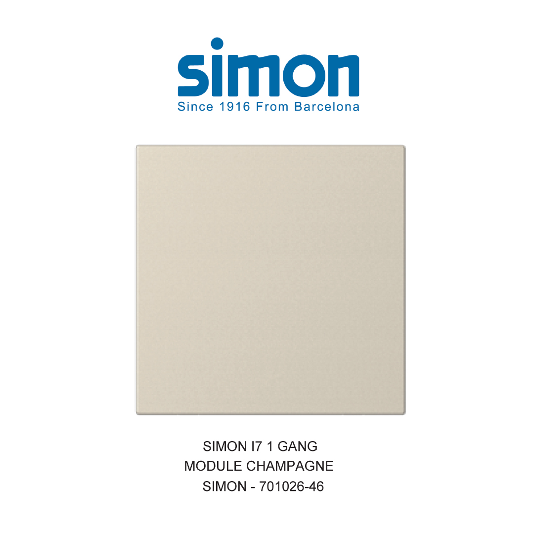 ListrikKita.com | SIMON i7 SAKELAR PERANTARA 1 GANG CHAMPAGNE