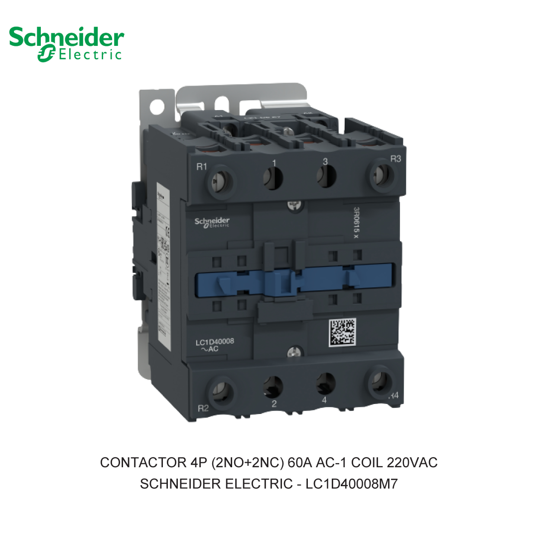 ListrikKita.com | CONTACTOR 4P (2NO+2NC) 60A AC-1 COIL 220VAC