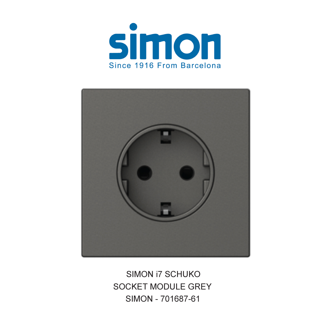 ListrikKita.com | SIMON i7 STOP KONTAK SCHUKO ABU-ABU