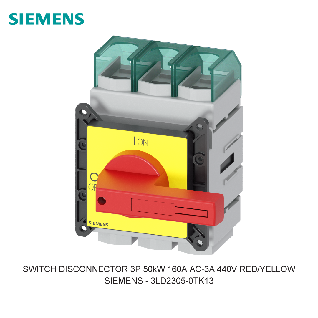ListrikKita.com | SWITCH DISCONNECTOR 3P 50kW 160A AC-3A 440V RED/YELLOW