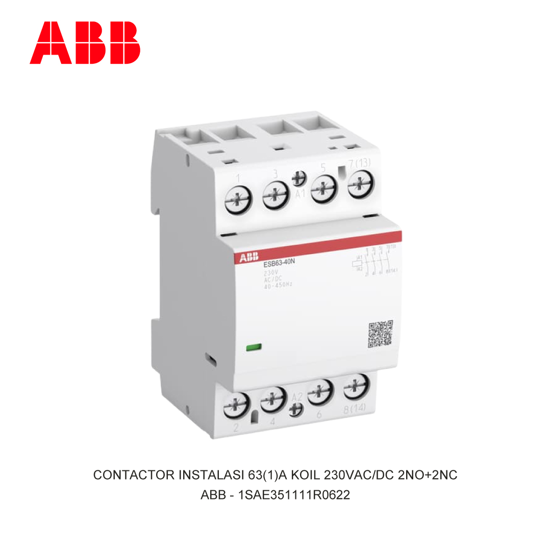 ListrikKita.com | CONTACTOR INSTALASI 63(1)A KOIL 230V AC/DC 2NO+2NC